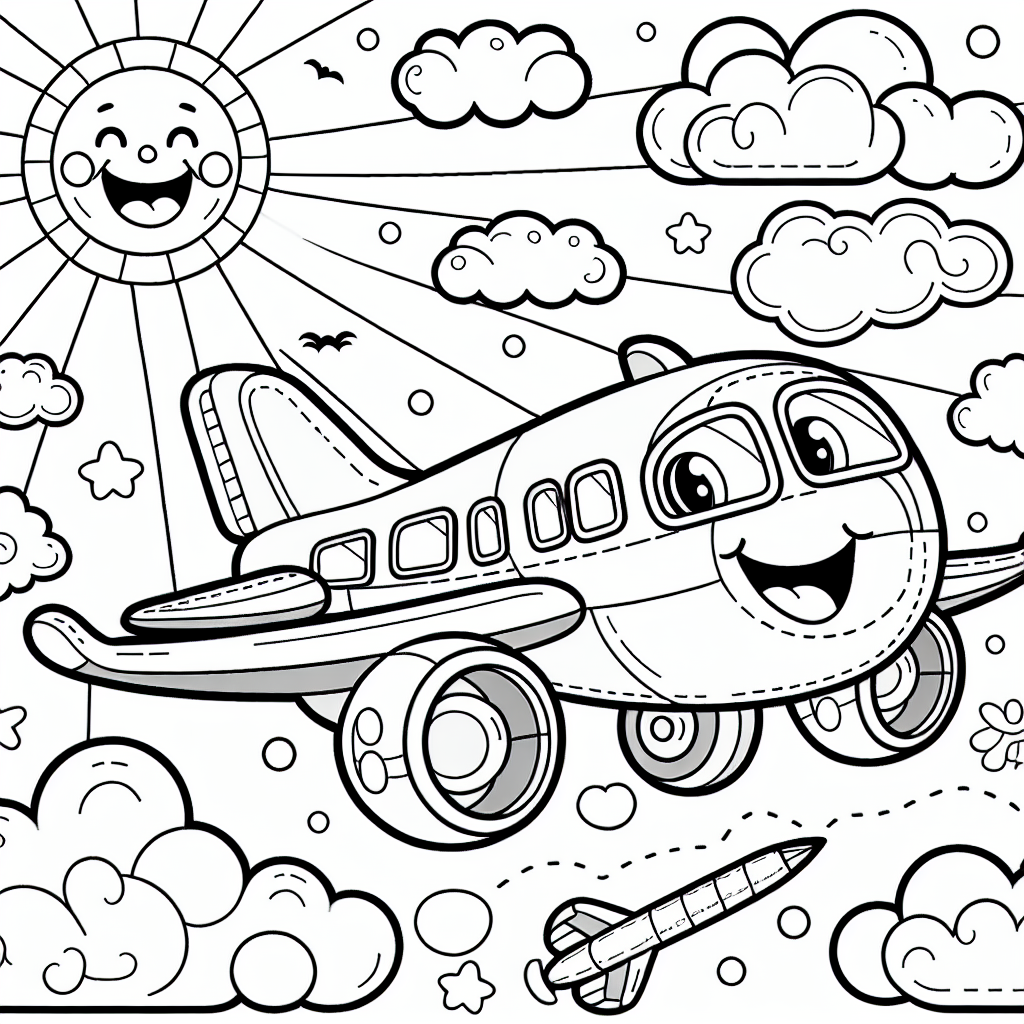 Free airplane Color Book - 14 Coloring Pages - Exciting Airplane ...