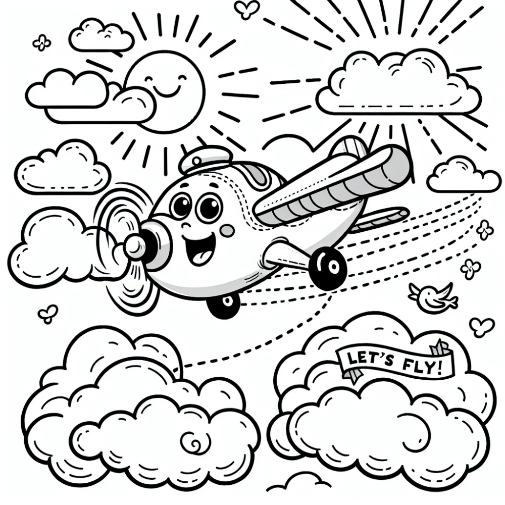Free airplane Color Book - 14 Coloring Pages - Exciting Airplane ...