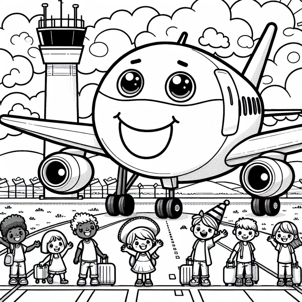 Free airport coloring page Color Book - 15 Coloring Pages - Explore Our ...