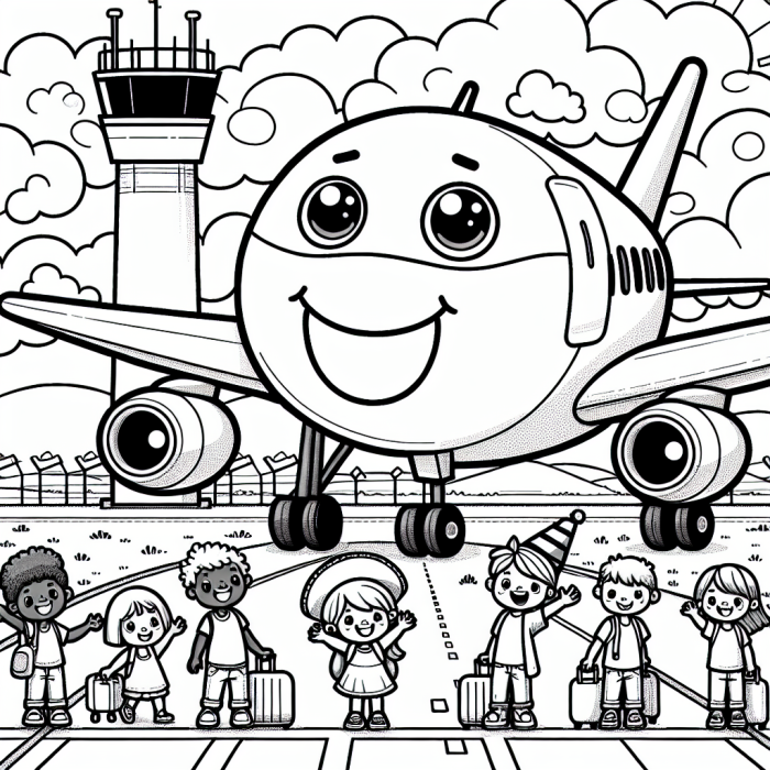 Free airport coloring page Color Book - 15 Coloring Pages - Explore Our ...