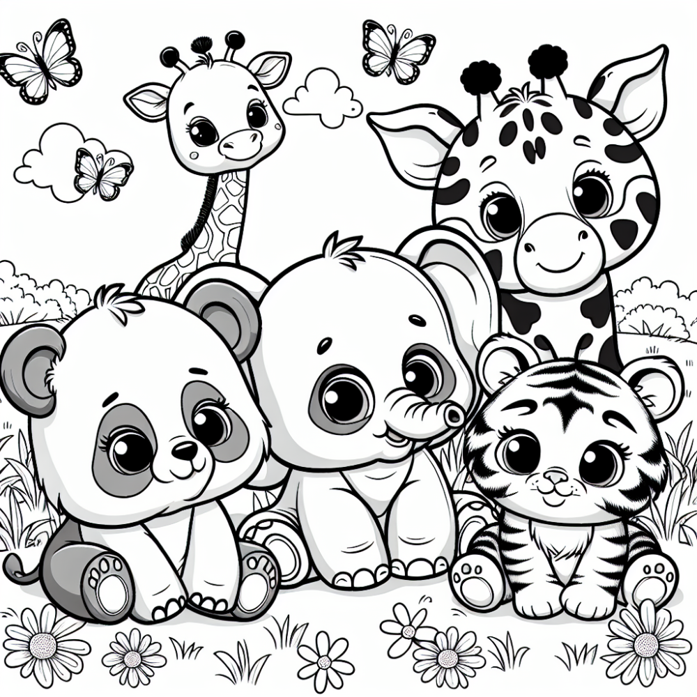 Free baby_animal Color Book - 15 Coloring Pages - Delightful Baby ...