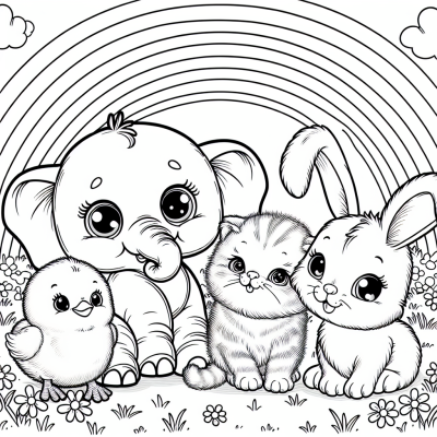 Free baby_animal Color Book - 15 Coloring Pages - Delightful Baby ...