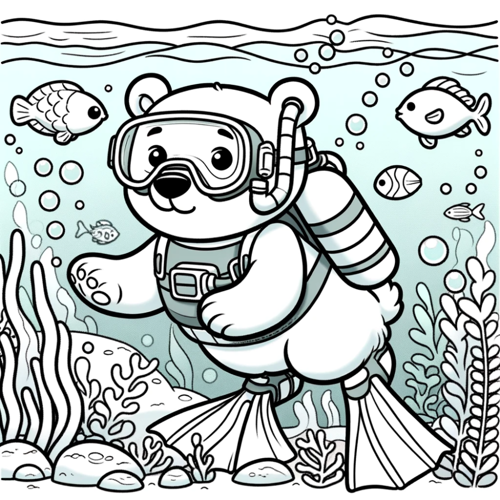 Coloring Page: Underwater Adventure Color Page for Kids | Delightful ...