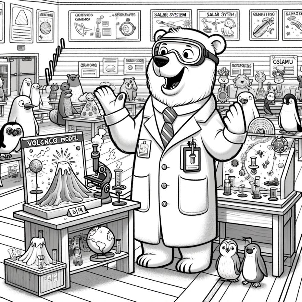 Coloring Page: Fun Science Lab - Free Color Page for Kids
