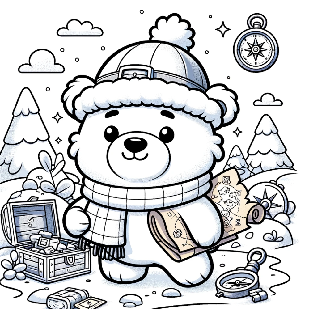 Coloring Page: Adventurous Bear Color Page for Kids - Fun with Coloring
