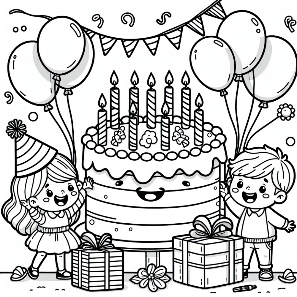 Free birthday coloring page Color Book - 14 Coloring Pages - Fun and ...