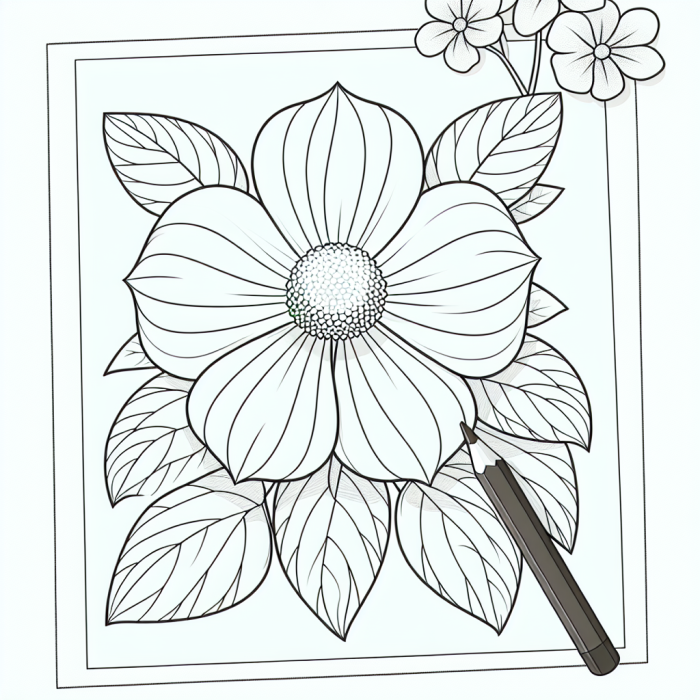 Coloring Page: Engage Kids with This Flower Color Page for Kids