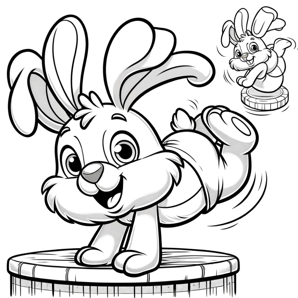 Coloring Page: Happy Bunny Color Page for Kids - Fun & Educational