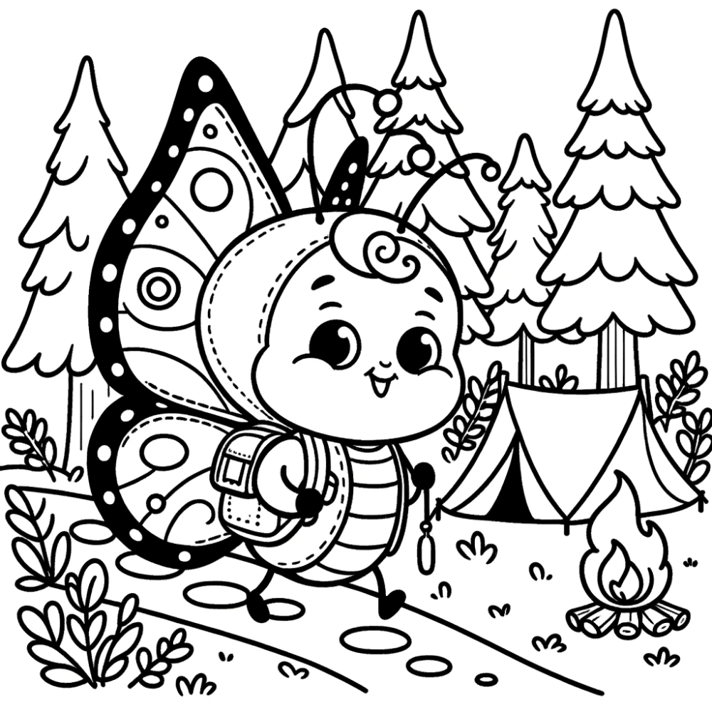 Coloring Page: Butterfly Adventure Color Page for Kids - Creative Fun