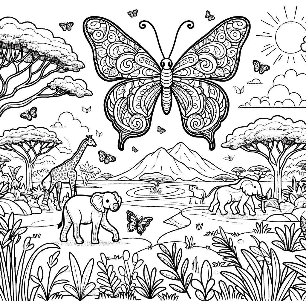 Coloring Page: Safari Adventure Color Page for Kids - Engage, Educate ...
