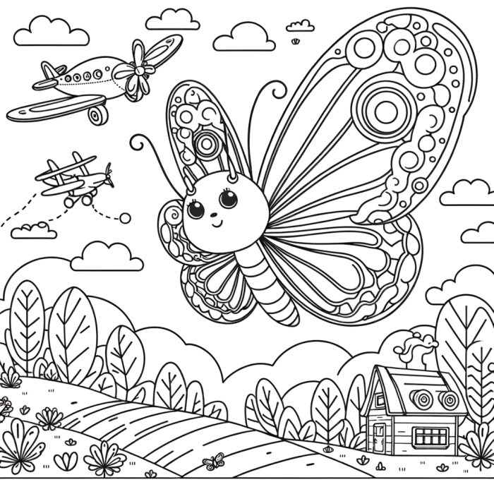 Coloring Page: Butterfly Color Page for Kids - Creative and Fun