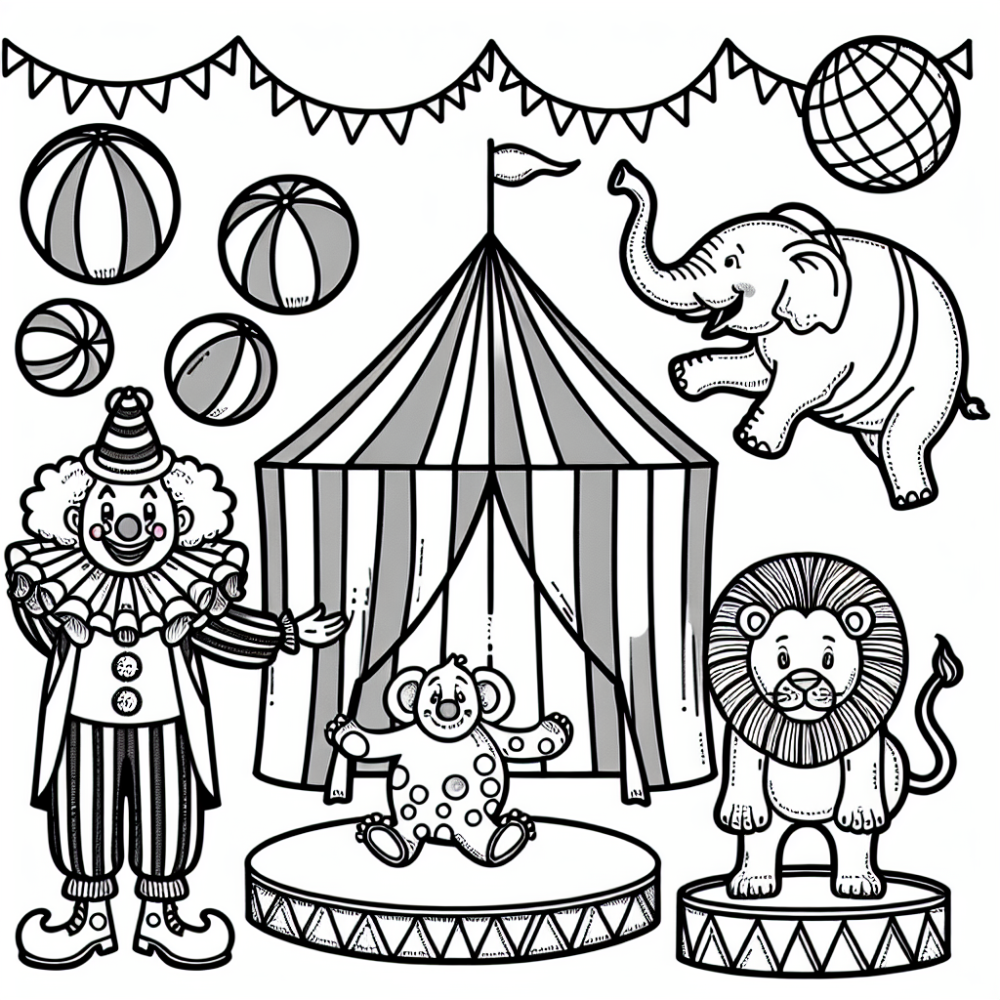 Coloring Page: Circus Fun - Color Page for Kids