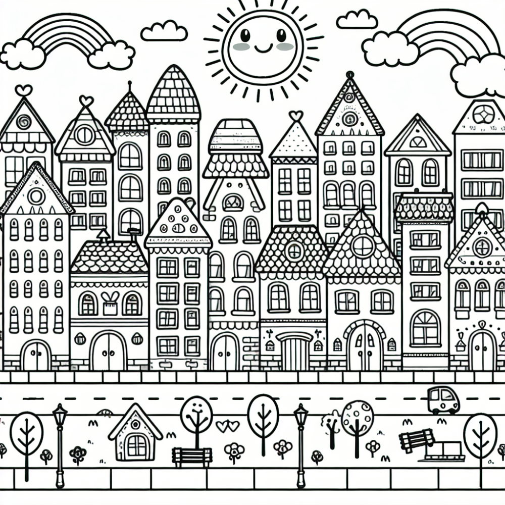 Free city coloring page Color Book - 15 Coloring Pages - Explore Our ...