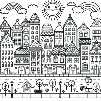 Free city coloring page Color Book - 15 Coloring Pages - Explore Our ...