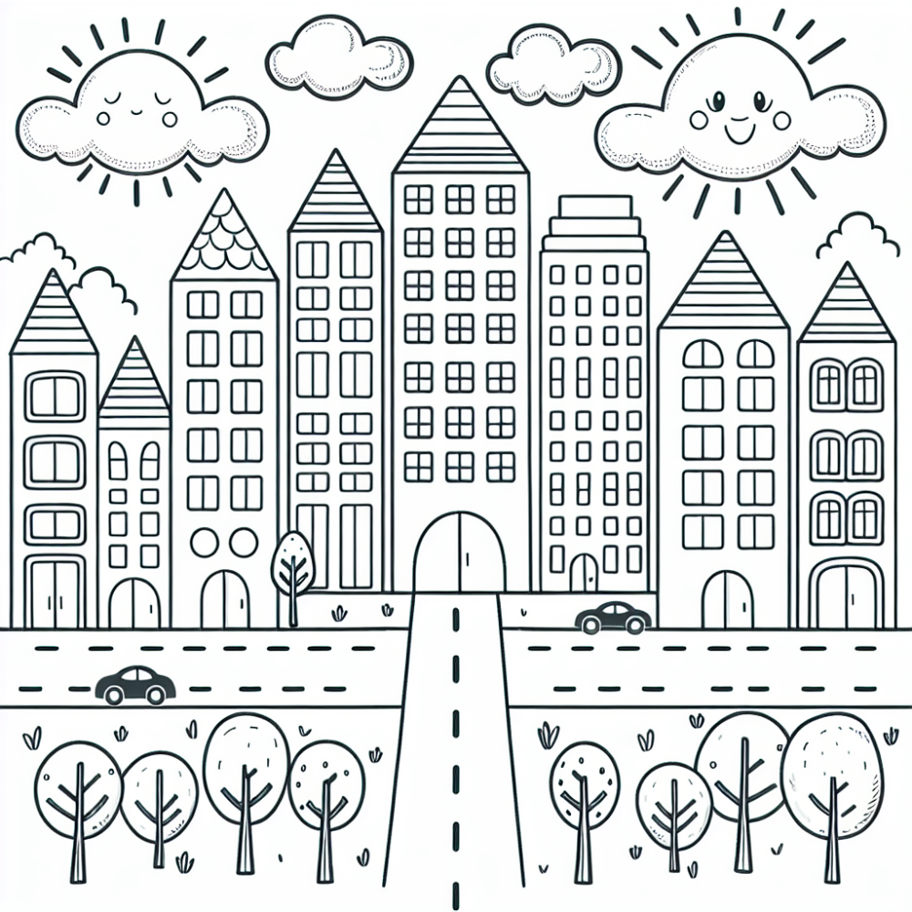 Free city coloring page Color Book - 15 Coloring Pages - Explore Our ...