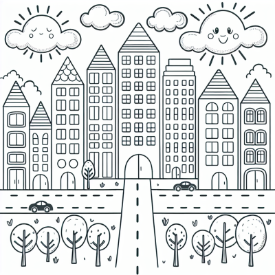 Free city coloring page Color Book - 15 Coloring Pages - Explore Our ...