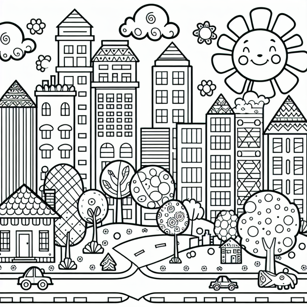Free city coloring page Color Book - 15 Coloring Pages - Explore Our ...