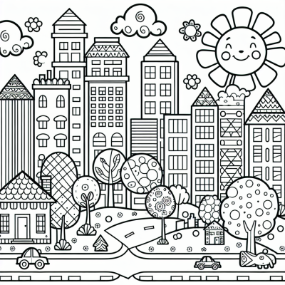 Free city coloring page Color Book - 15 Coloring Pages - Explore Our ...