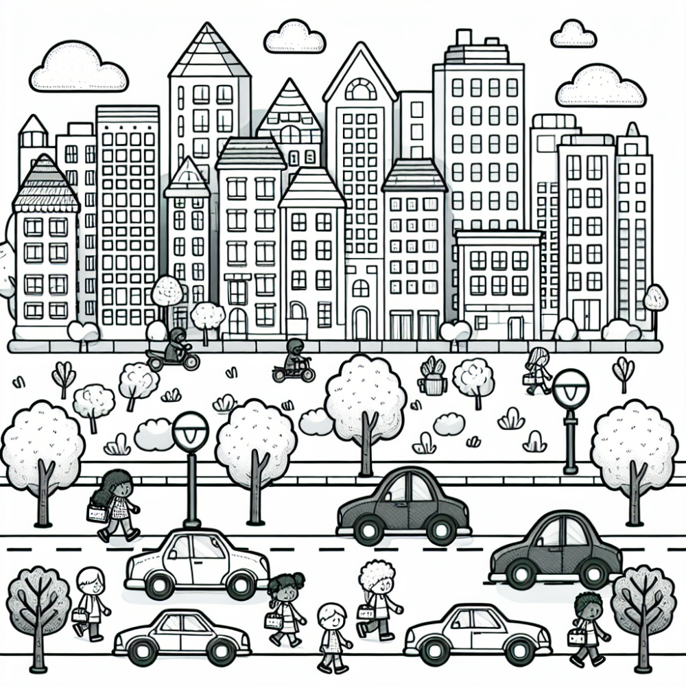 Free city coloring page Color Book - 15 Coloring Pages - Explore Our ...