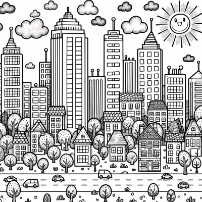 Free city coloring page Color Book - 15 Coloring Pages - Explore Our ...