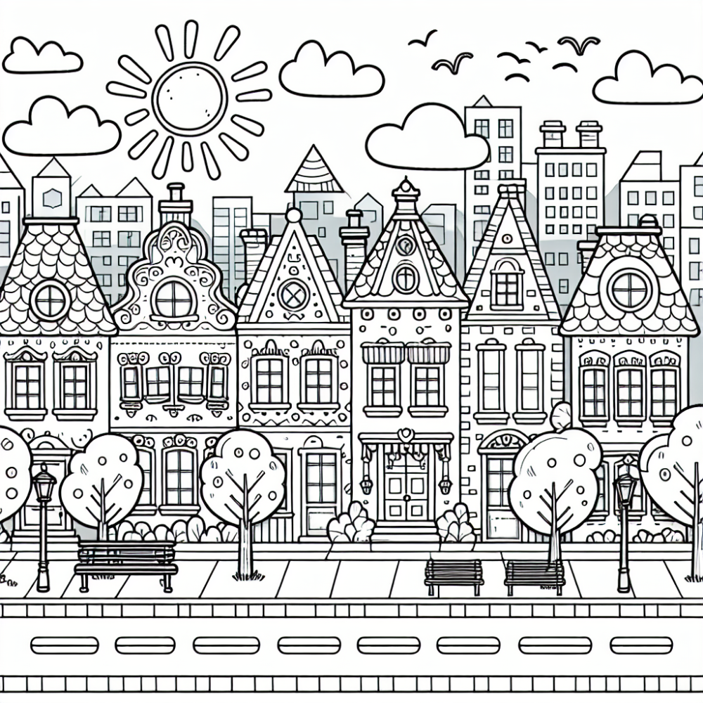 Free city coloring page Color Book - 15 Coloring Pages - Explore Our ...