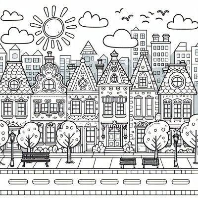 Free city coloring page Color Book - 15 Coloring Pages - Explore Our ...