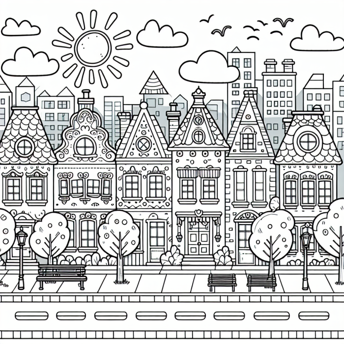 Free city coloring page Color Book - 15 Coloring Pages - Explore Our ...