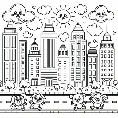 Free city coloring page Color Book - 15 Coloring Pages - Explore Our ...