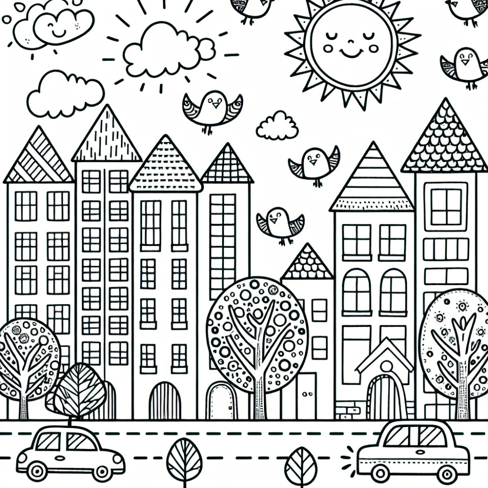 Free city coloring page Color Book - 15 Coloring Pages - Explore Our ...