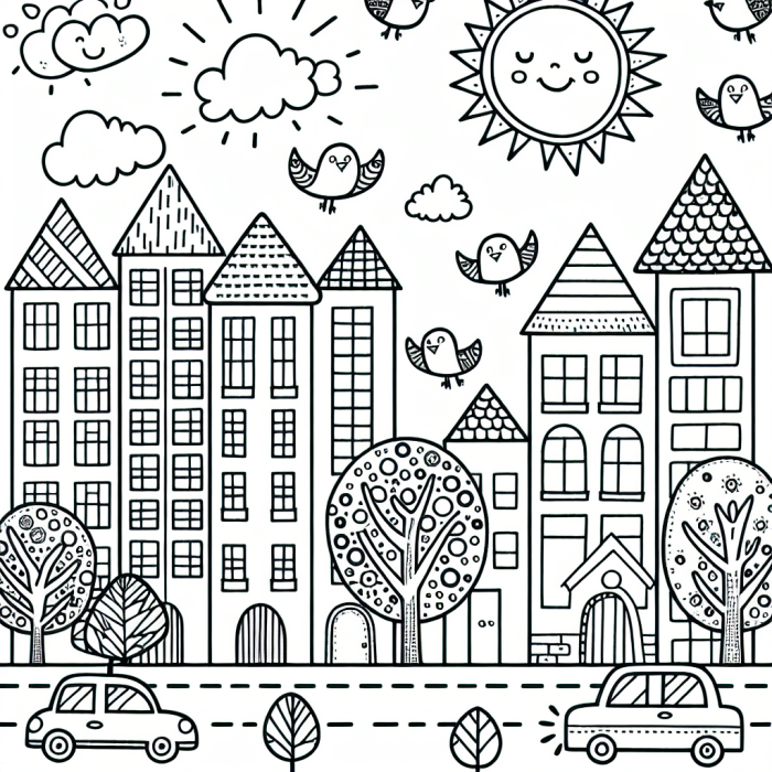 Free city coloring page Color Book - 15 Coloring Pages - Explore Our ...