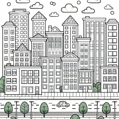 Free city coloring page Color Book - 15 Coloring Pages - Explore Our ...