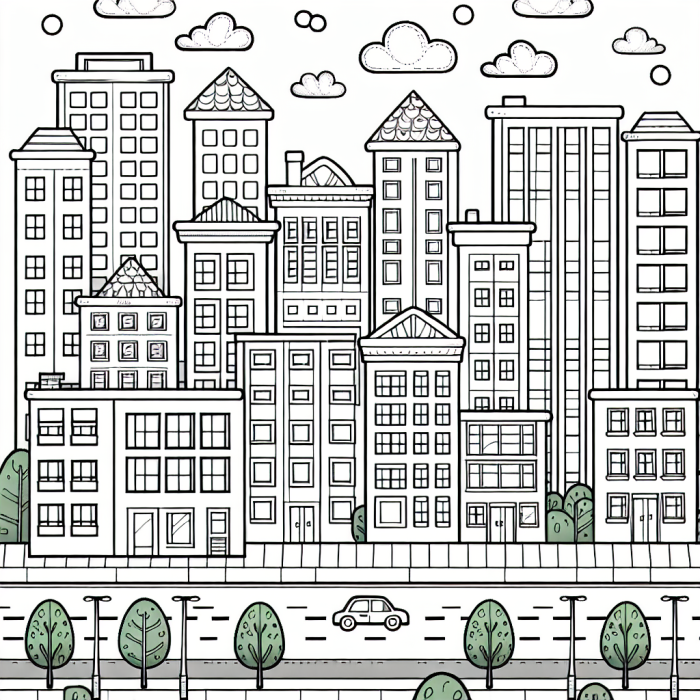 Free city coloring page Color Book - 15 Coloring Pages - Explore Our ...