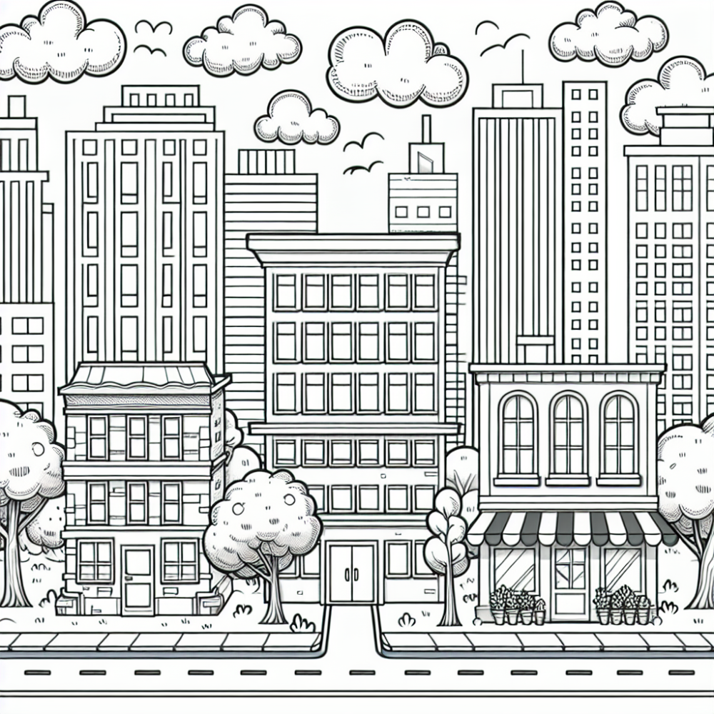 Free city coloring page Color Book - 15 Coloring Pages - Explore Our ...