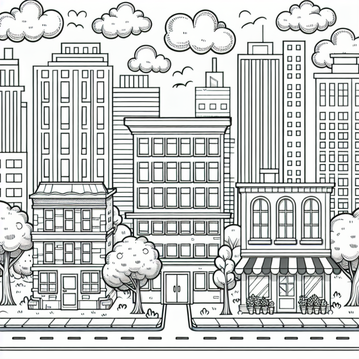 Free city coloring page Color Book - 15 Coloring Pages - Explore Our ...