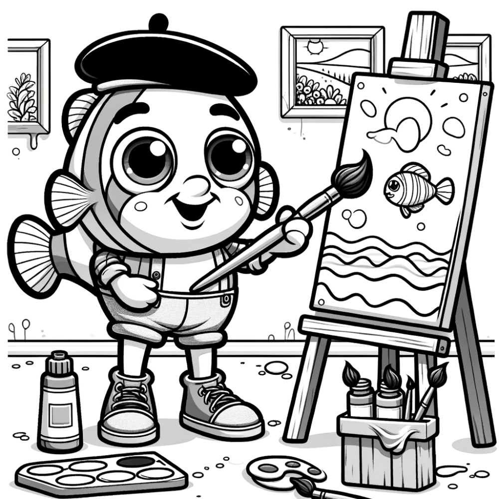Coloring Page: Creative Canvas Color Page for Kids - Fun Coloring Activity!