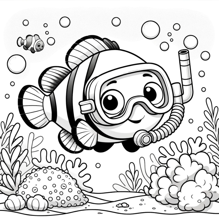 Coloring Page: Underwater Adventure Color Page for Kids