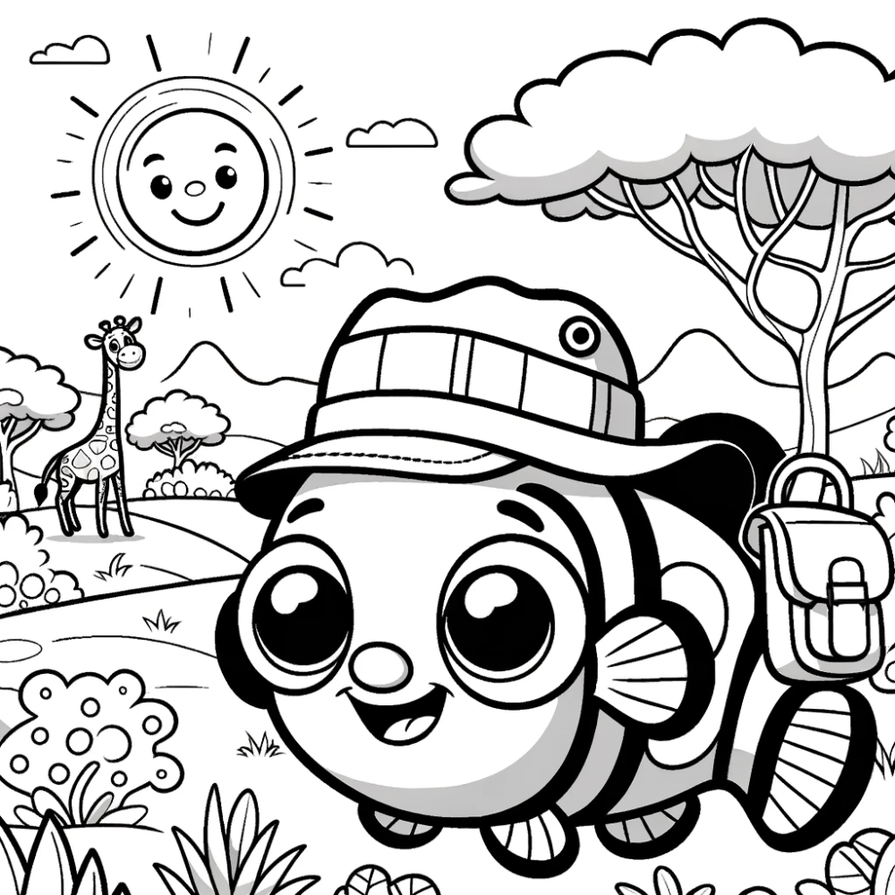 Coloring Page: Explorer Adventure - Fun Color Page for Kids