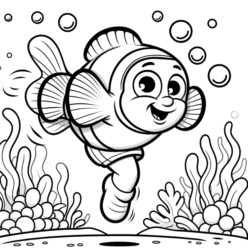 Coloring Page: Underwater Adventures - Fun Fish Color Page for Kids