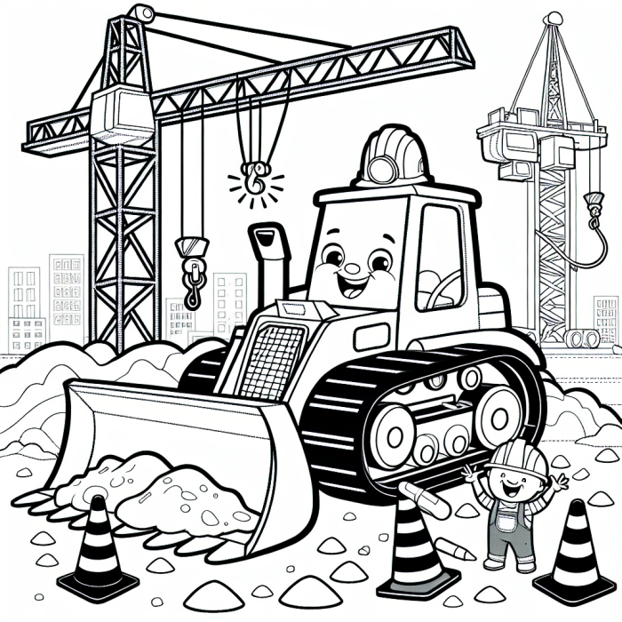 Free construction site coloring page Color Book - 19 Coloring Pages ...