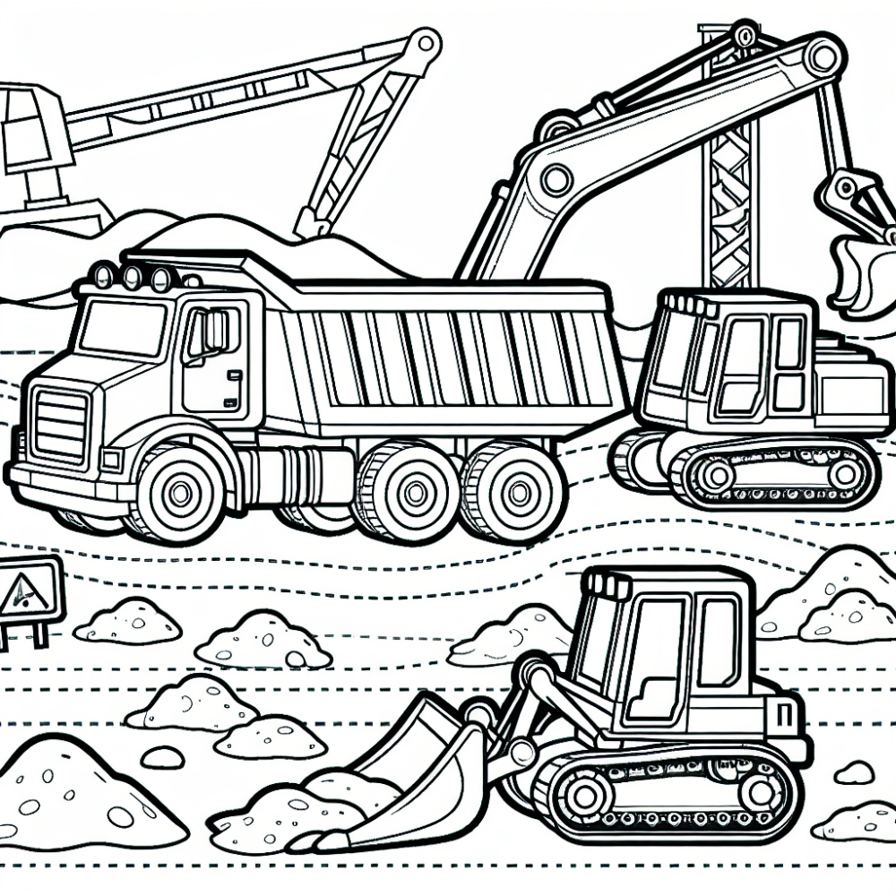 Free construction site coloring page Color Book - 19 Coloring Pages ...