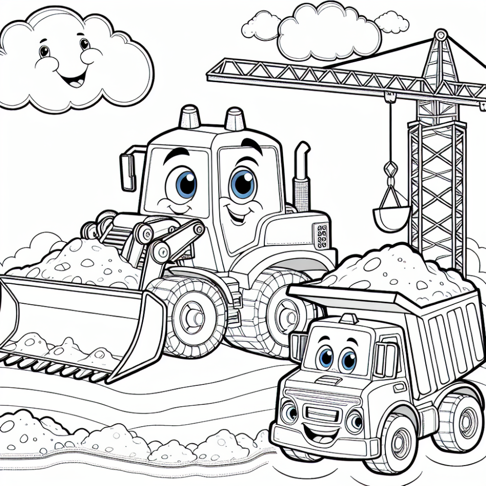 Free construction site coloring page Color Book - 19 Coloring Pages ...
