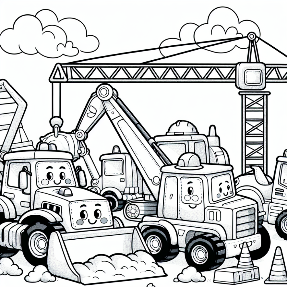 Free construction site coloring page Color Book - 19 Coloring Pages ...