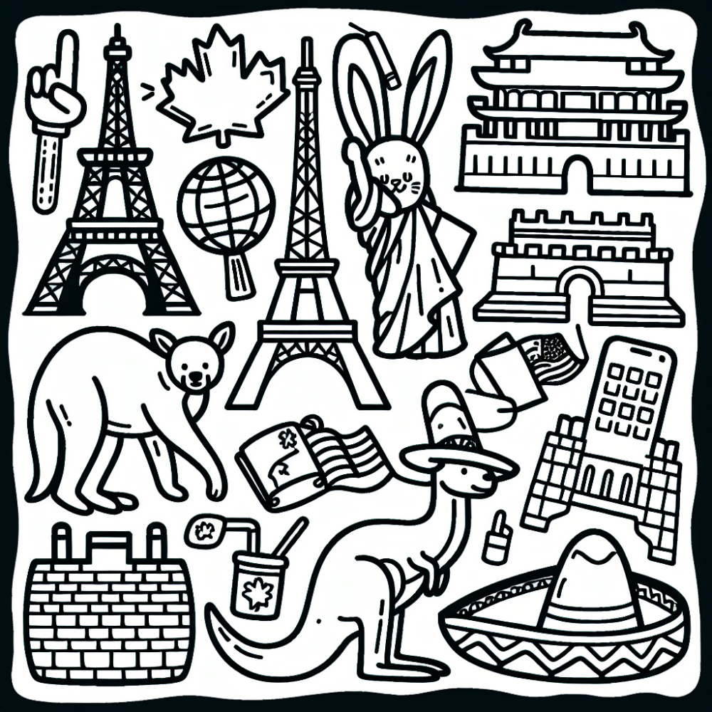 Coloring Page: Cultural Theme Color Page for Kids
