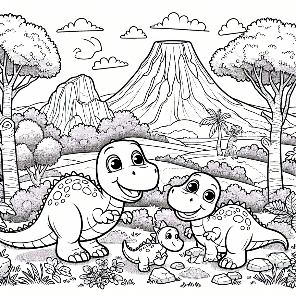Coloring Page: Dinosaur Color Page for Kids - Fun and Educational