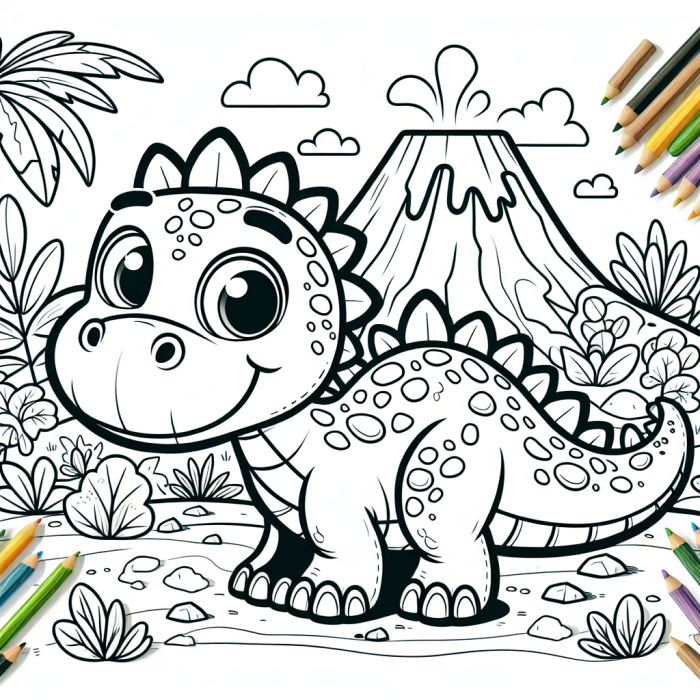 Coloring Page: Dinosaur Color Page for Kids - Fun and Educational ...