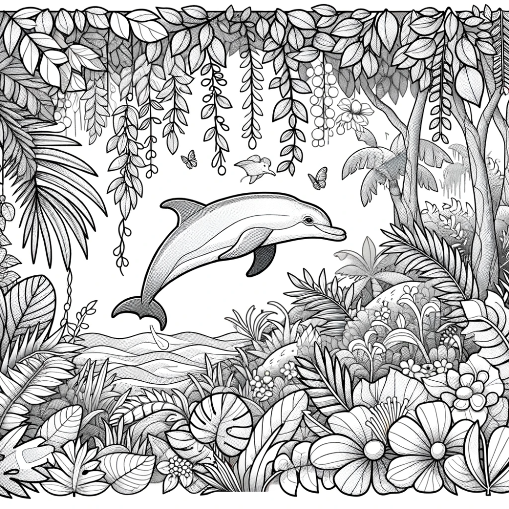 Coloring Page: Ocean Adventure - Dolphin Color Page for Kids