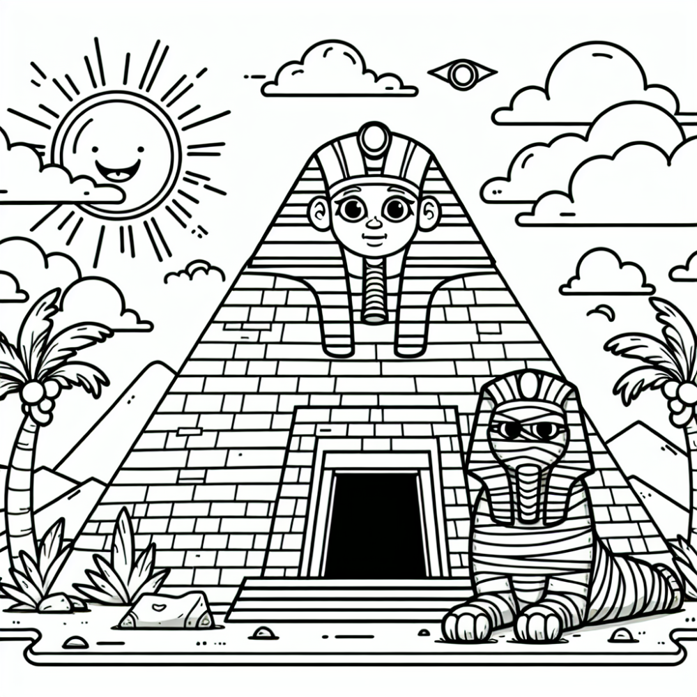 Coloring Page: Color Page for Kids: Exploring Ancient Egypt