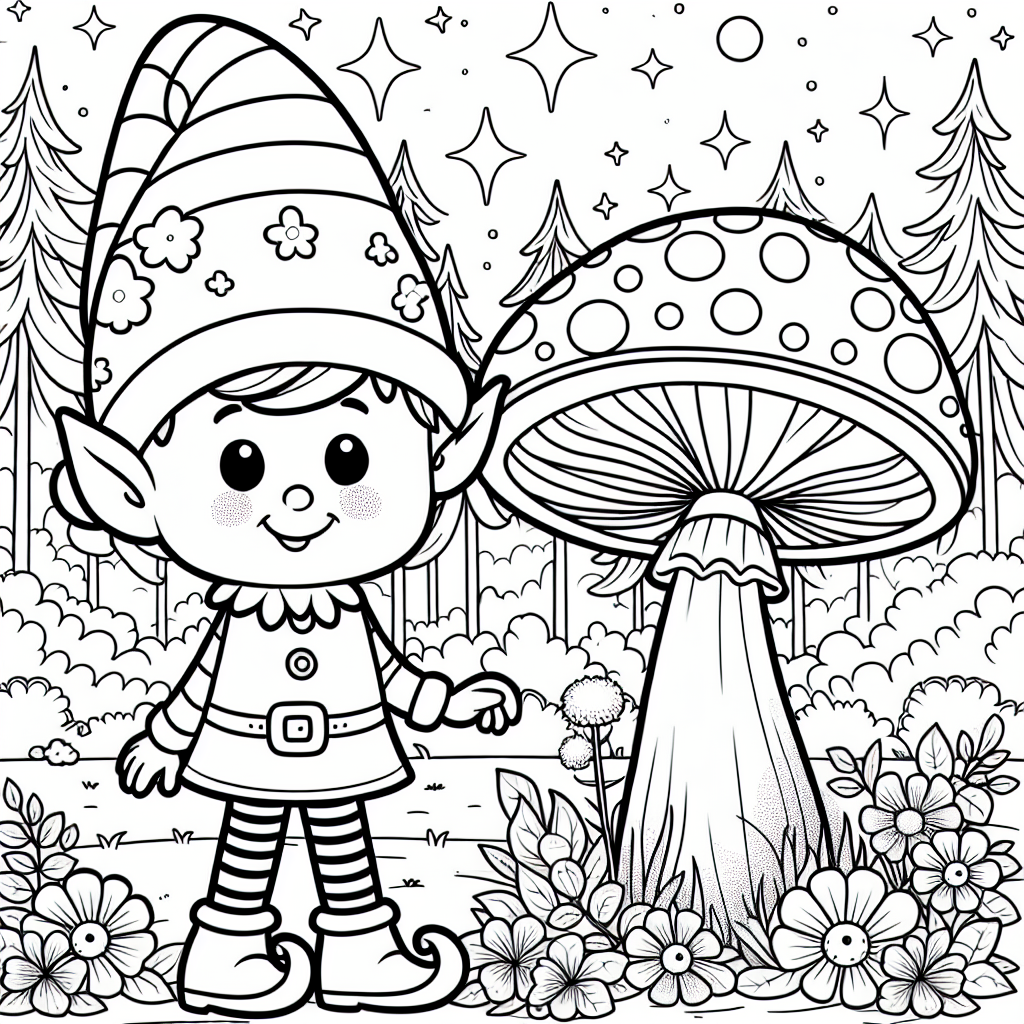 Coloring Pages Of Elves