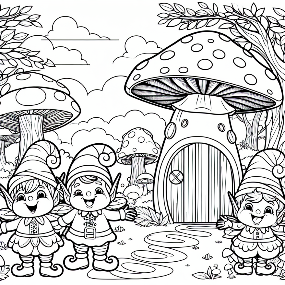 Free elf coloring page Color Book - 15 Coloring Pages - Magical Elves ...