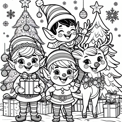 Free elf coloring page Color Book - 15 Coloring Pages - Magical Elves ...